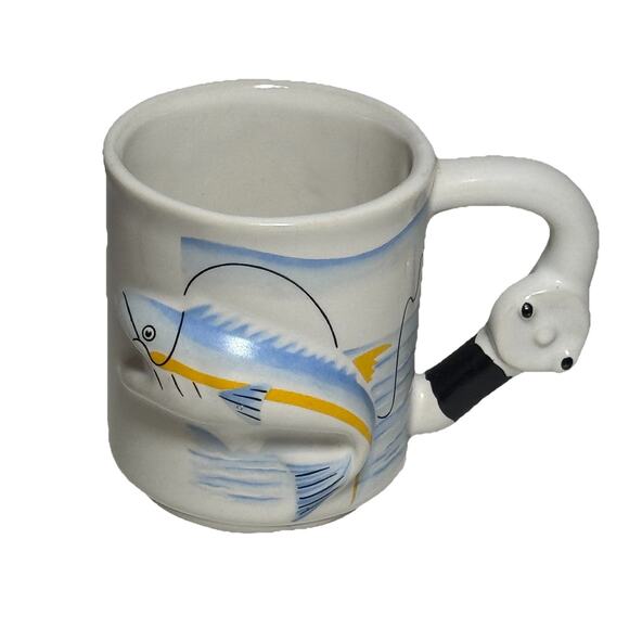 Emson | Dining | 3d Fish Coffee Mug Ceramic Fishing Rod Handle Tea Cup ...